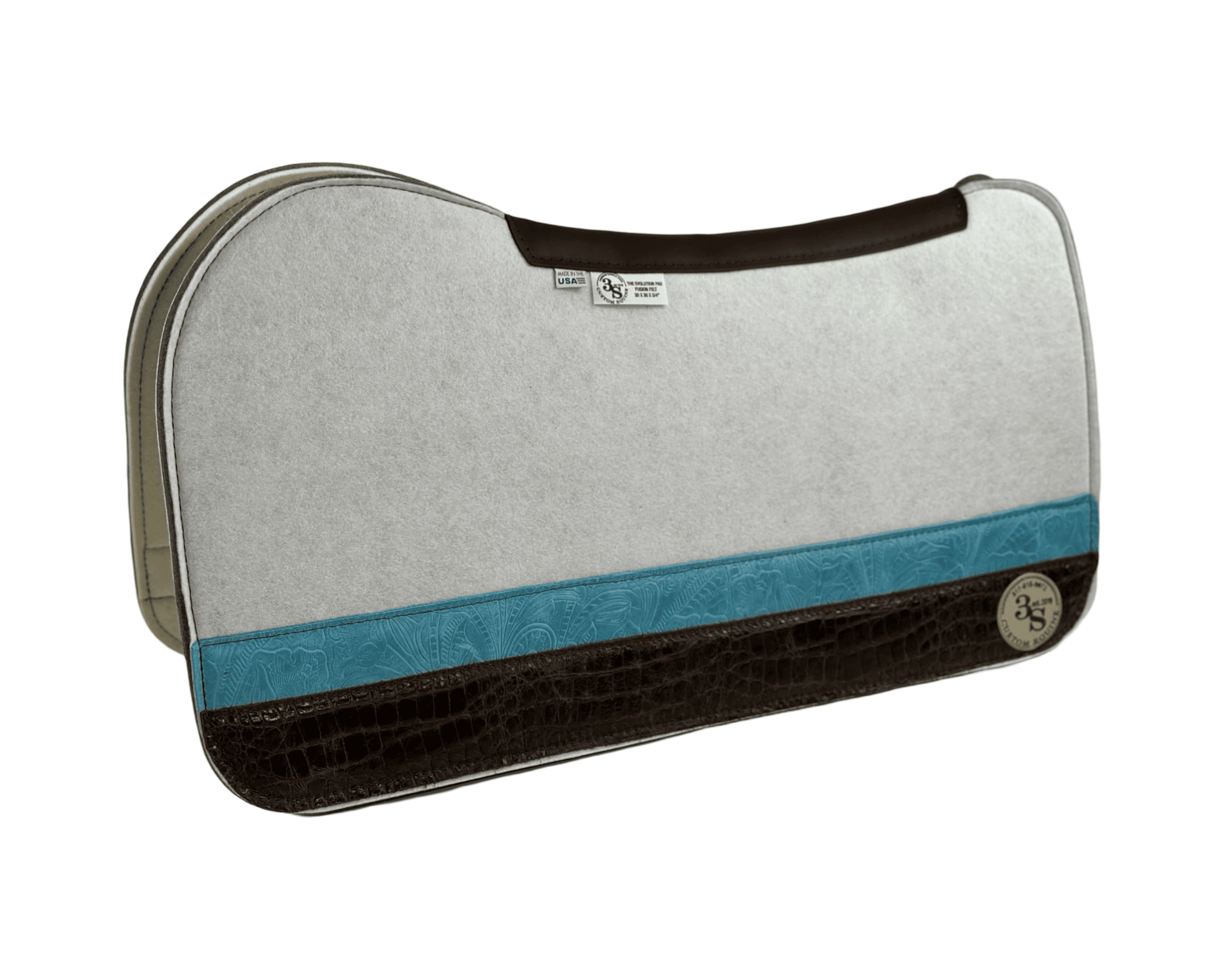 Evolution Pad – 30x30x3/4″ Fusion Felt – Color Pop White – Strip Duo 22 ...